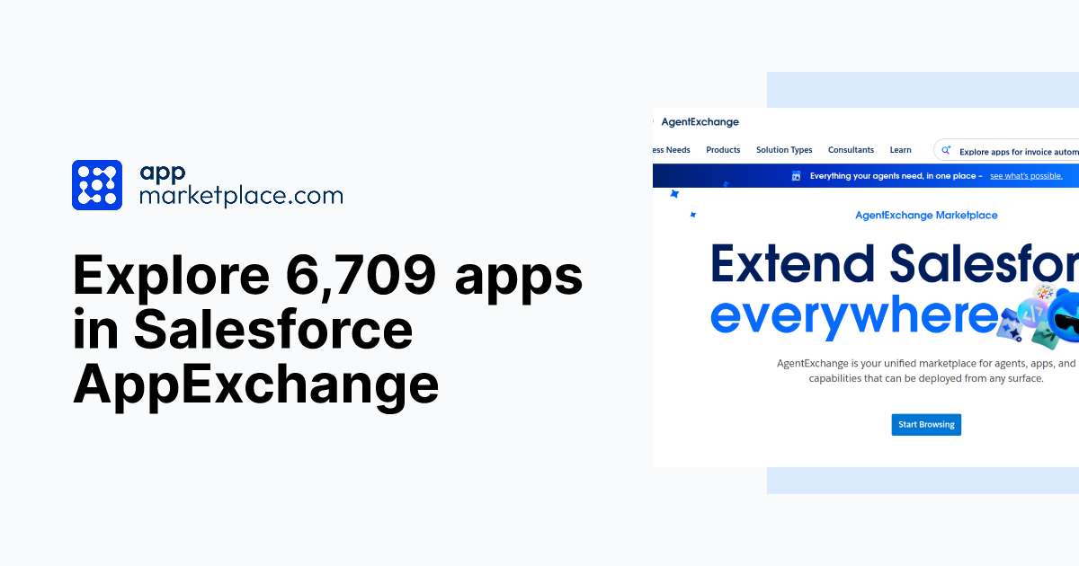Explore 6,709 apps in Salesforce AppExchange