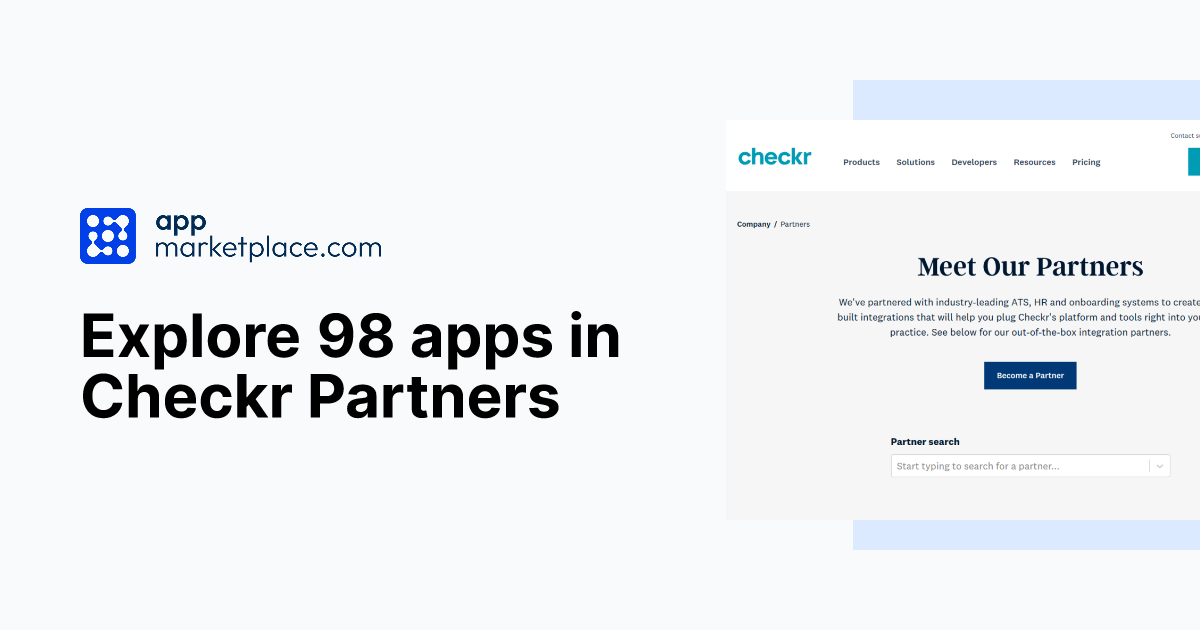 Explore 98 apps in Checkr Partners