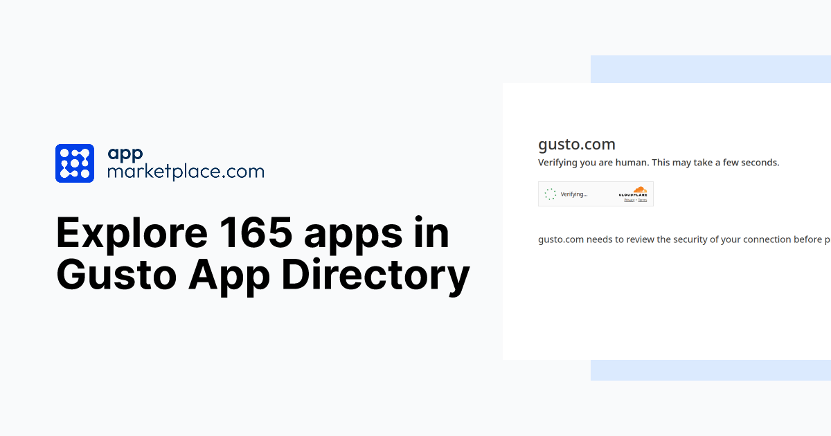 Explore 165 apps in Gusto App Directory
