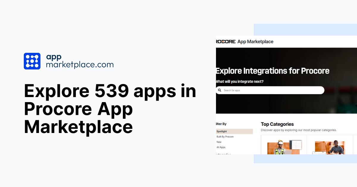 Explore 539 apps in Procore App Marketplace