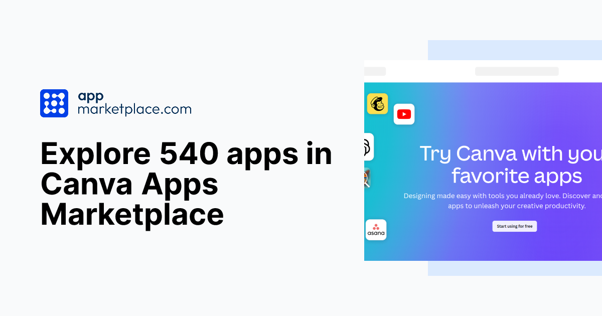 Explore 540 apps in Canva Apps Marketplace